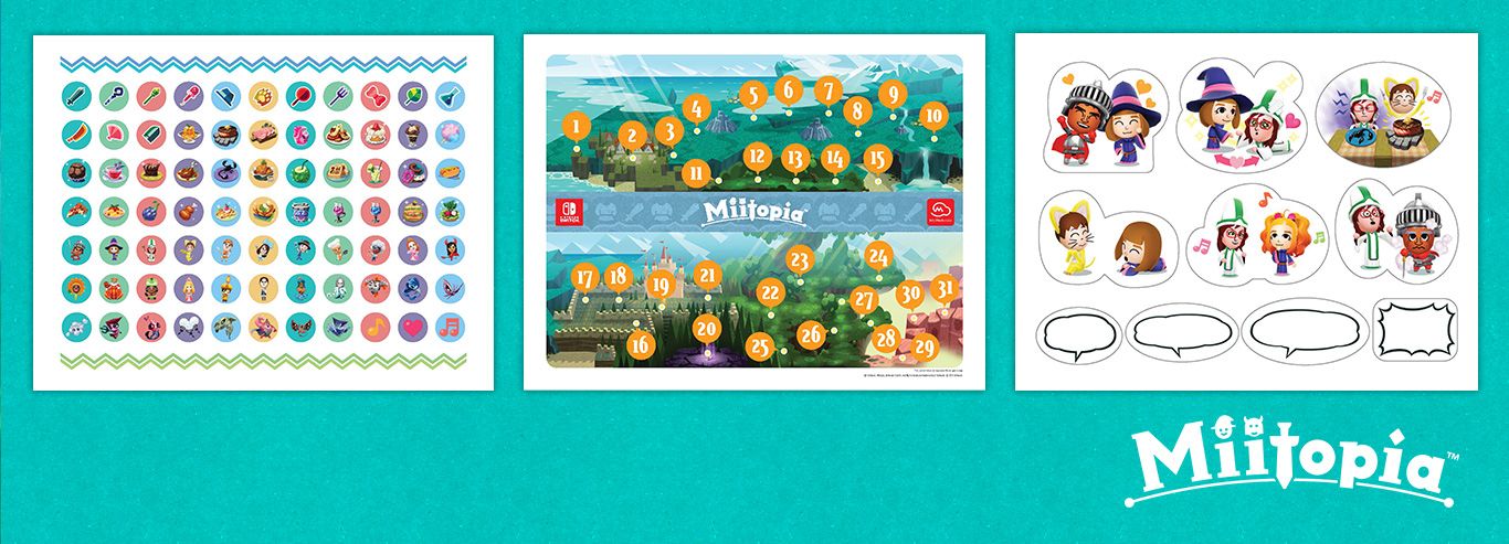 Printable - Miitopia™: Adventure Chart and Sticker Set | Premi | My ...