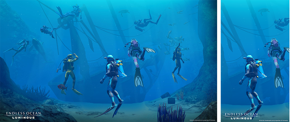 Wallpaper: Endless Ocean™ Luminous - Group Dive | Rewards | My Nintendo