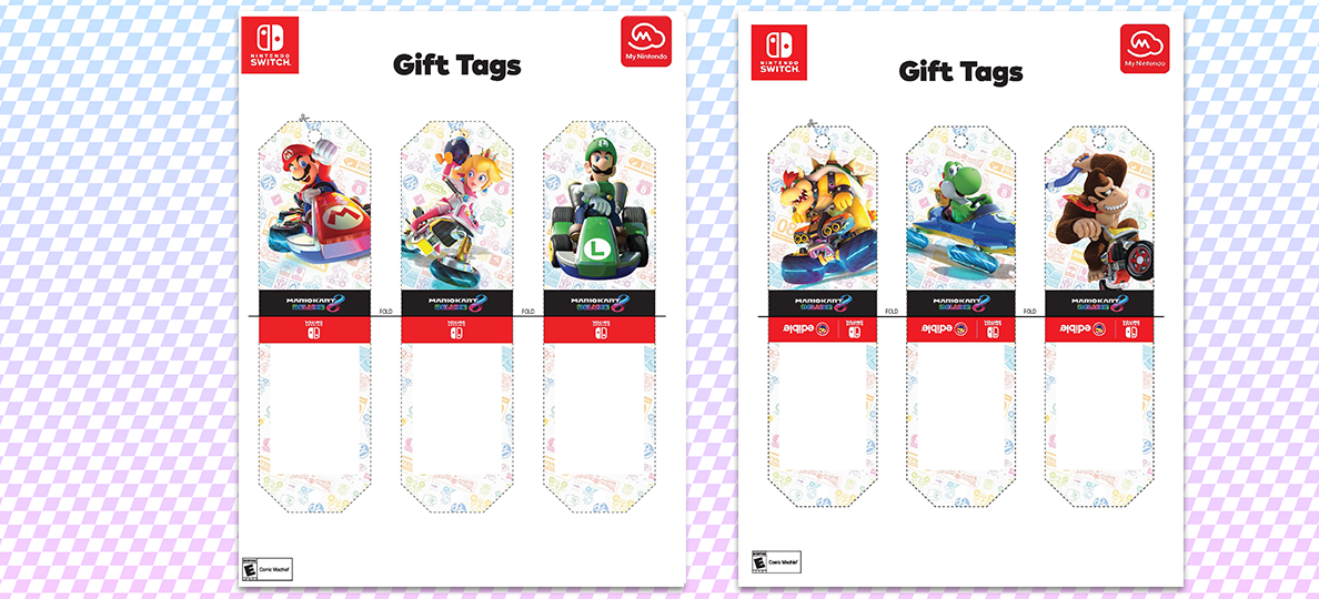 Printable - Mario Kart™ 8 Deluxe Gift Tags | Rewards | My Nintendo