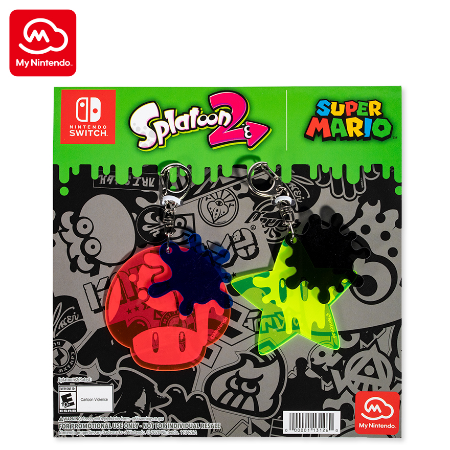 Splatoon 2 / Super Mario Splatfest Keychain Set | Rewards | My Nintendo
