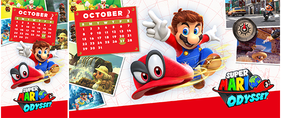 October Calendar - Super Mario Odyssey | Rewards | My Nintendo