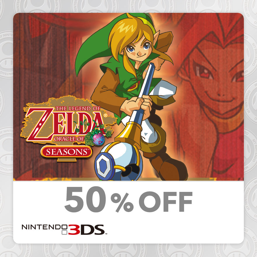 50 Discount on The Legend of Zelda Oracle of Seasons Nintendo 3DS Rewards My Nintendo