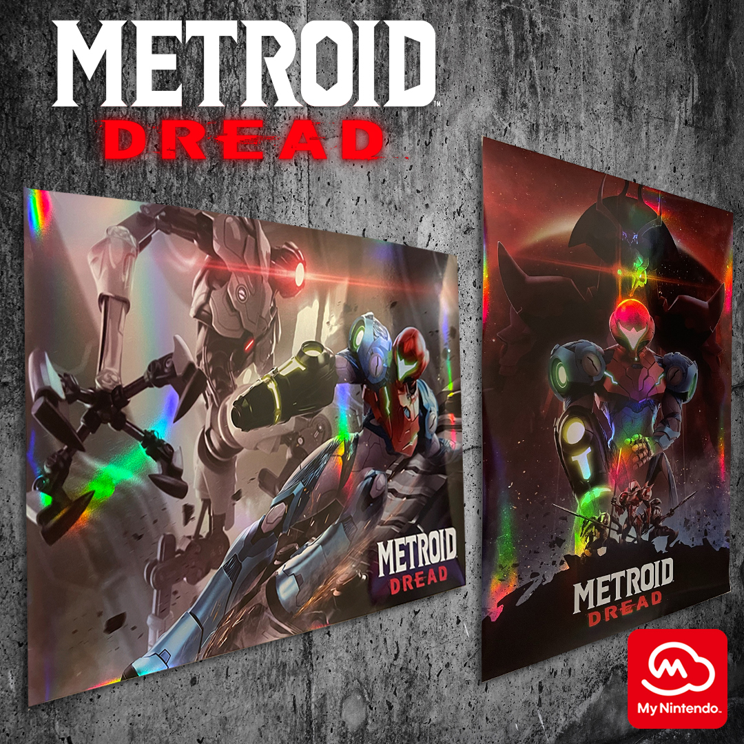 Metroid™ Dread Holographic Poster Set | Rewards | My Nintendo