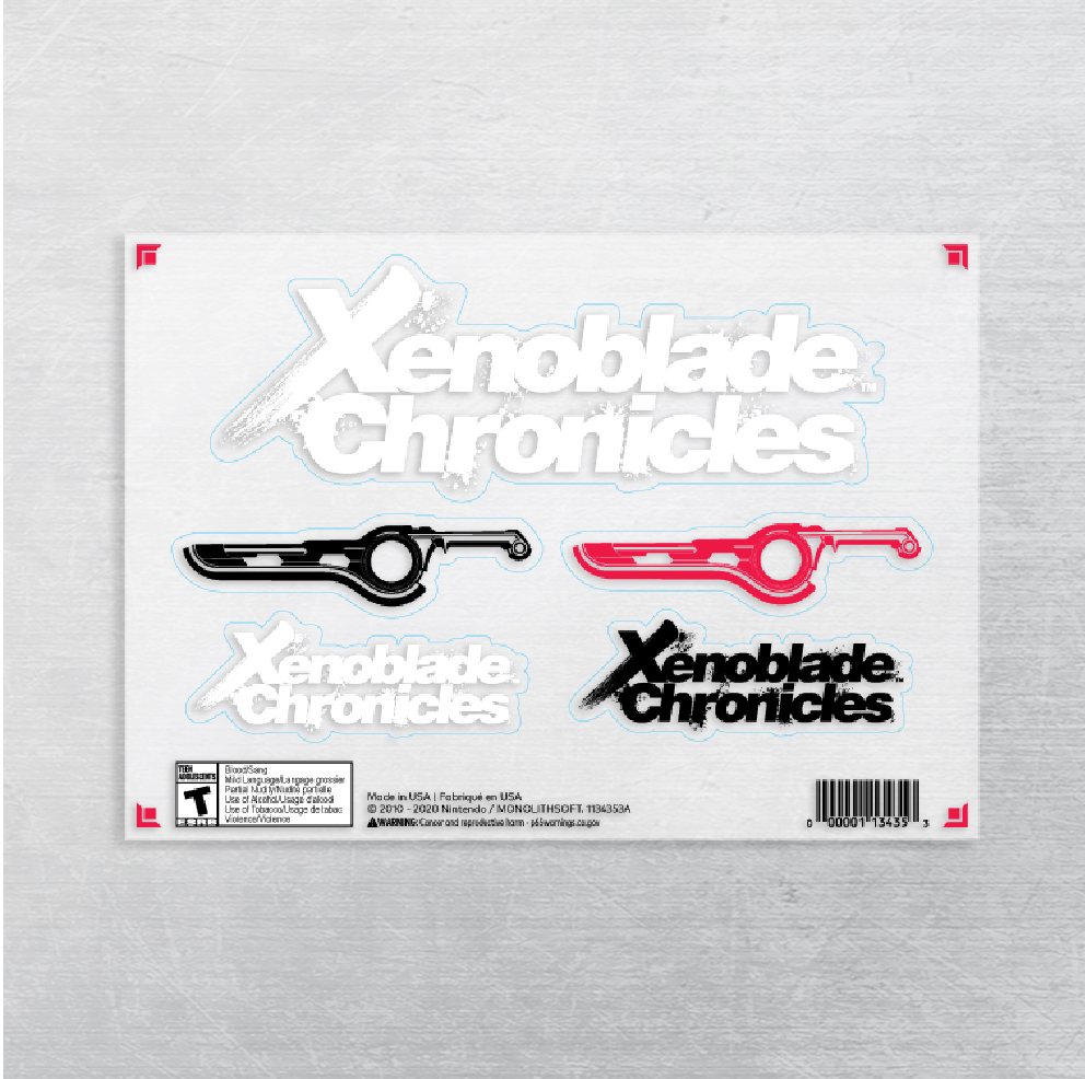 Xenoblade Chronicles™: Definitive Edition - Three Sheets of Stickers ...