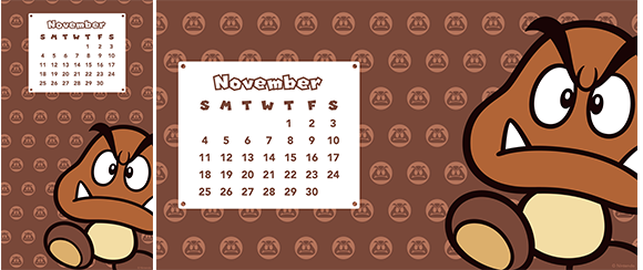 November calendar: Goomba | Rewards | My Nintendo