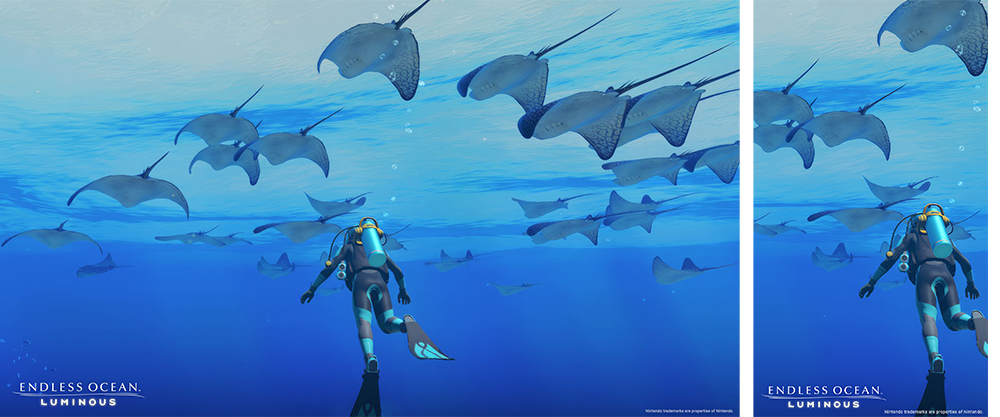 Wallpaper: Endless Ocean™ Luminous - Manta Rays | Rewards | My Nintendo