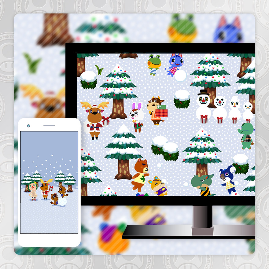 Animal Crossing Christmas Wallpaper