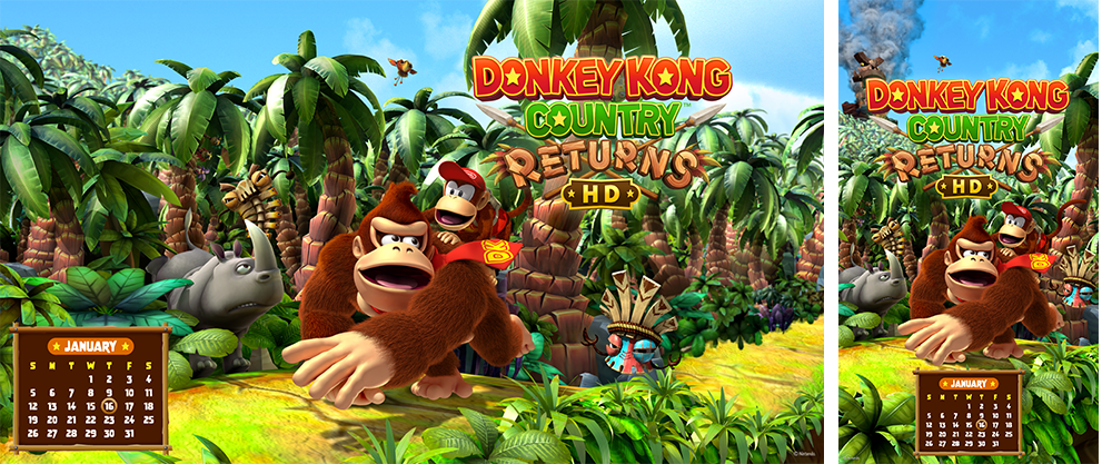 January Calendar: Donkey Kong Country™ Returns HD | 기프트 | 마이 닌텐도
